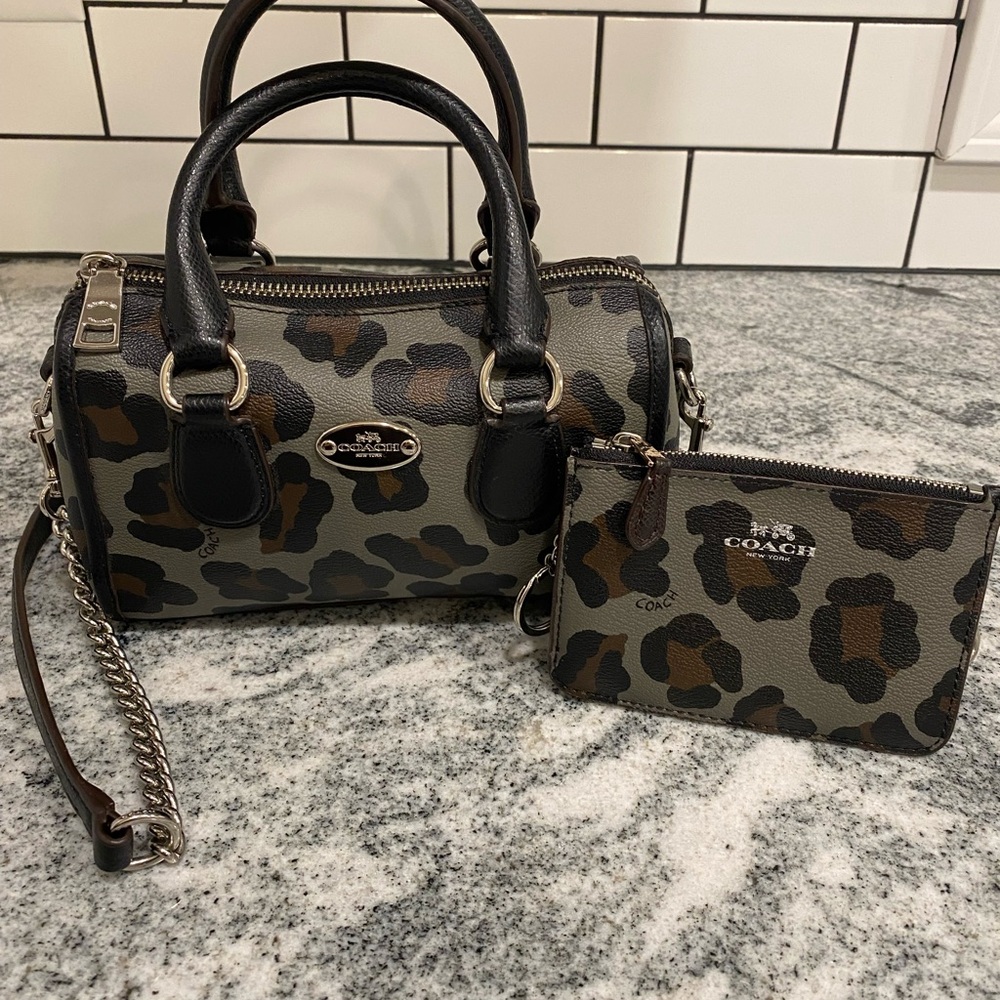 Coach Ocelot Bennett Satchel (Mini) & Matching Card I… - Gem